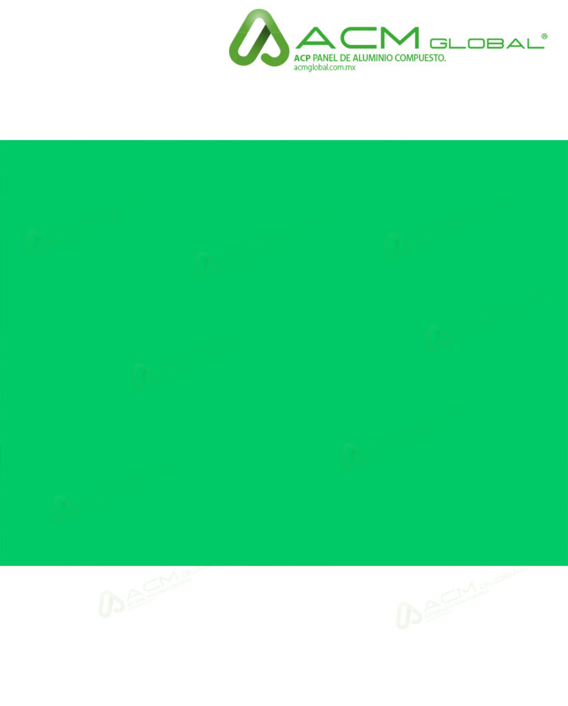 Panel de Aluminio Compuesto 1.25 X 4.20 Green Pemex - Verde Nuevo Pemex ...