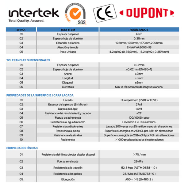 Panel de Aluminio Compuesto 1.25 X 2.44 Silver Metal - Plateado ...